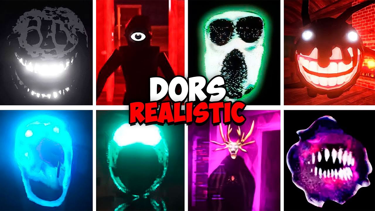 Original Roblox Doors vs NEW Entities but it's REALISTIC! (RTX ON ...