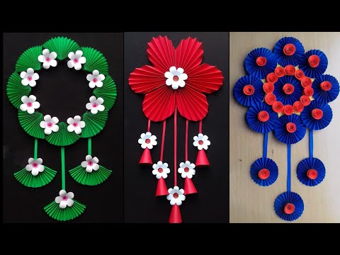3 Easy And Beautiful Paper Flower Wall Decor Ideas | Paper Crafts ...