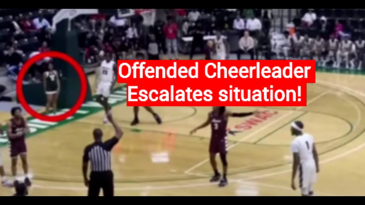 Cheerleader gets offended and escalates situation at basketball game ...