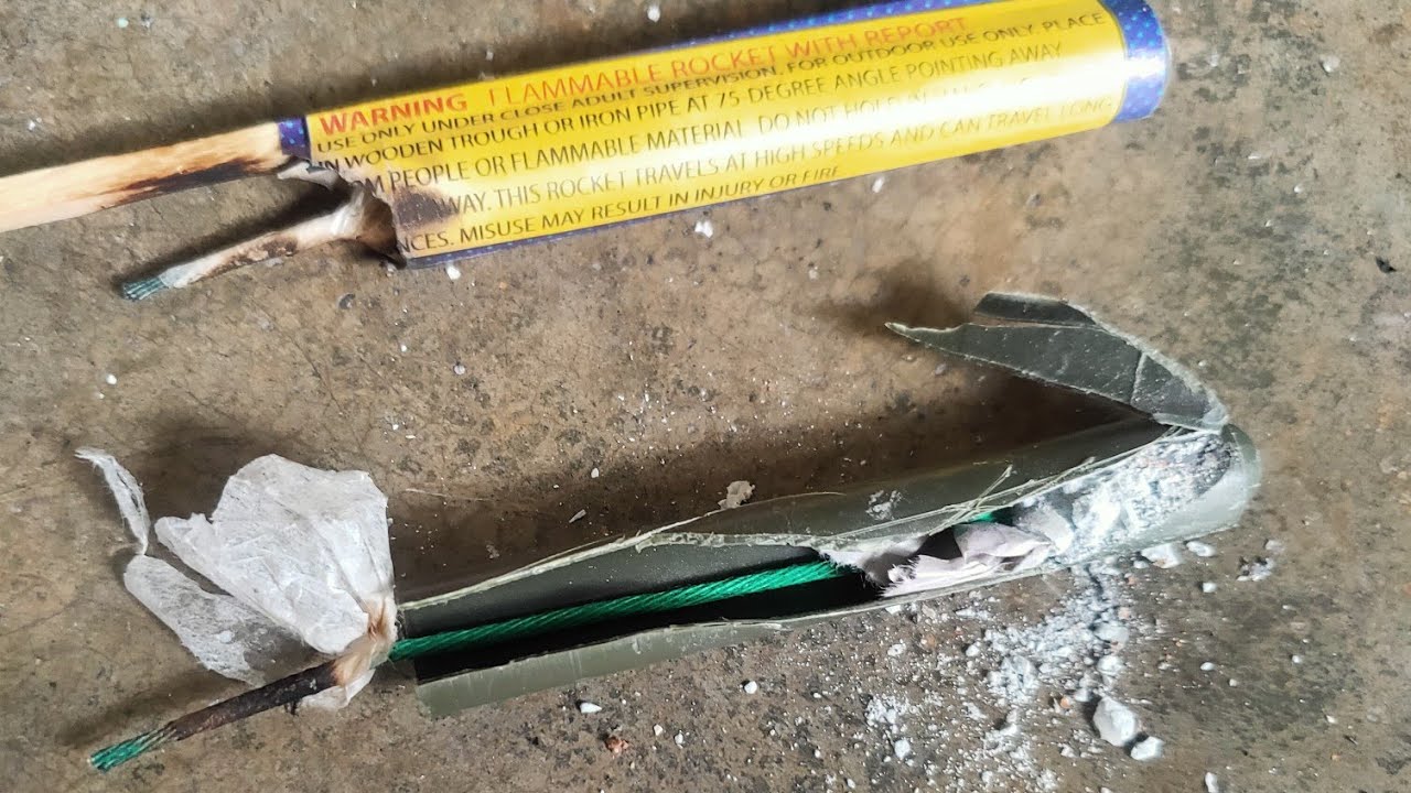 what inside the whistle bottle rocket - YouTube