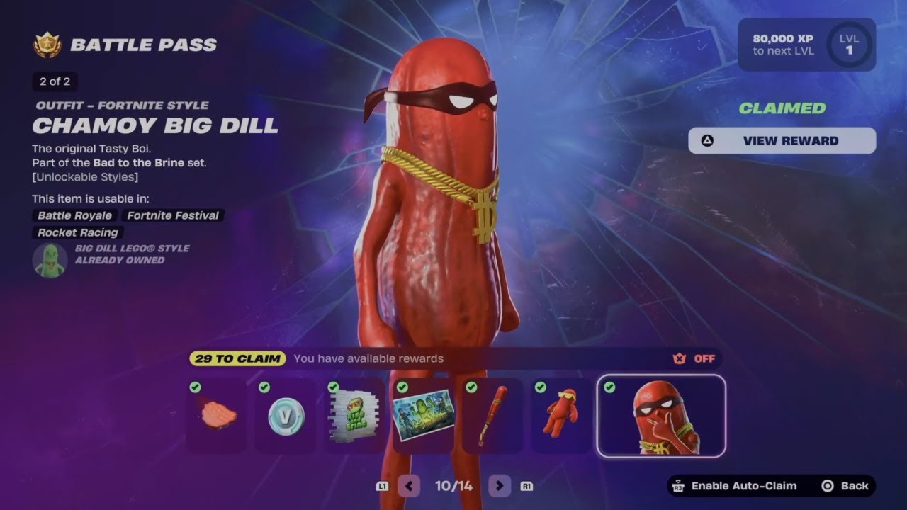 How to Unlock Chamoy Big Dill Skin in Fortnite | Battle Pass Rewards ...