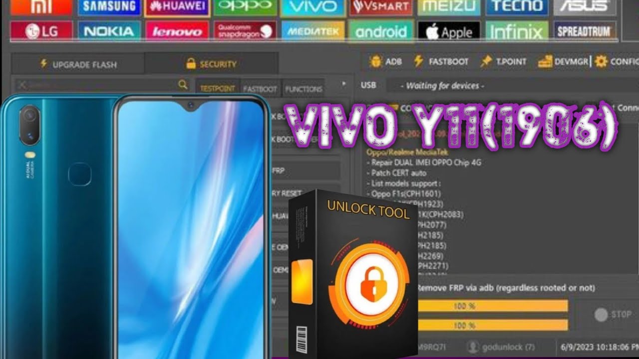 Vivo y11 (1906 ) unlock and frp remove Test point - YouTube