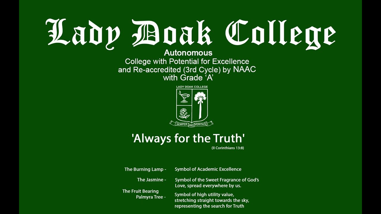 Lady Doak College Overview 2021 - YouTube