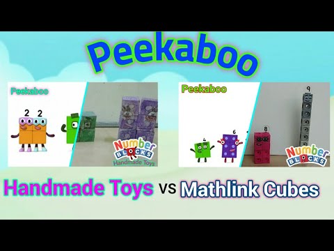 Numberblocks | Peekaboo | Handmade Toys vs Mathlink Cubes - YouTube