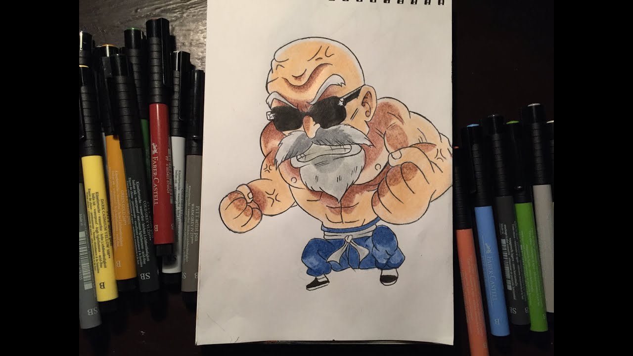 How To Draw Master Roshi - YouTube