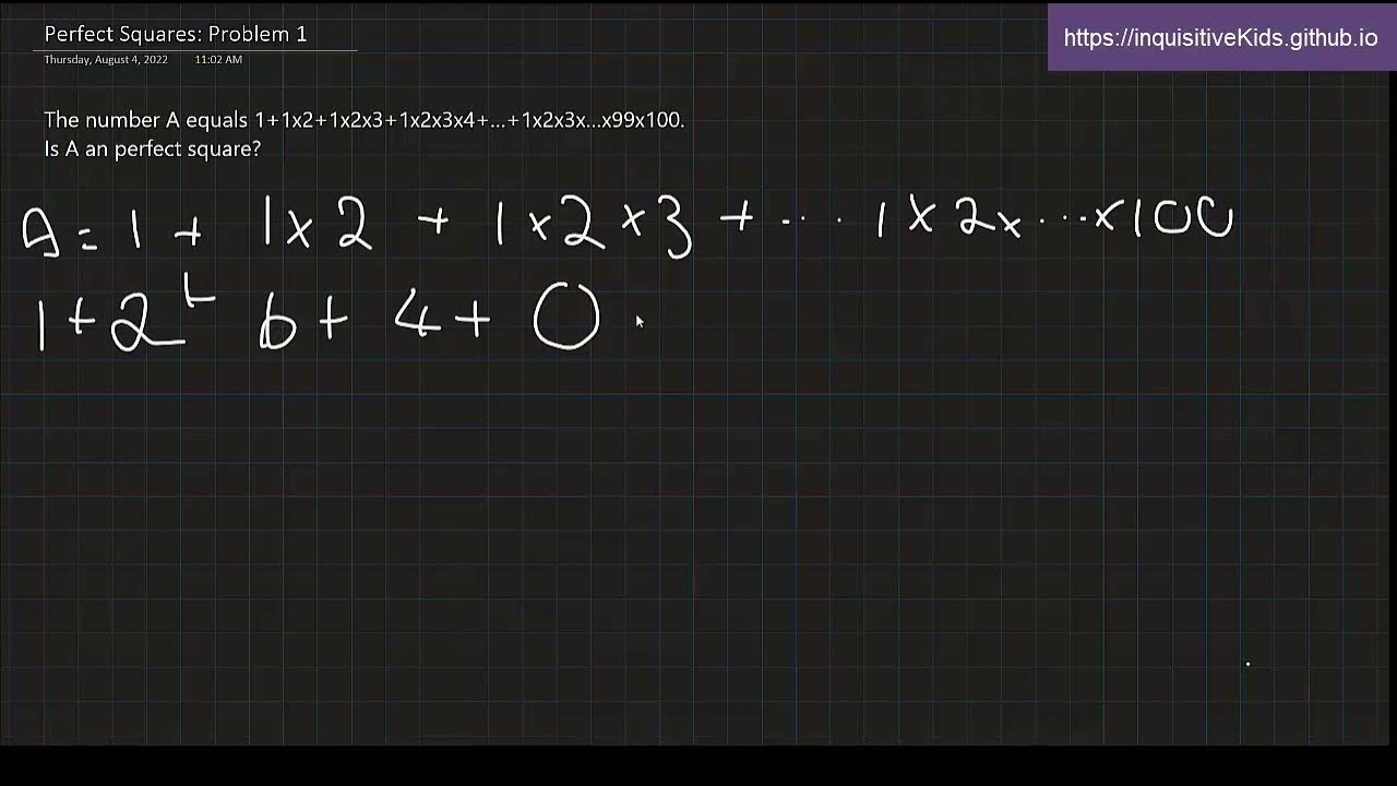 6th Grade Perfect Squares: Problem 1 - YouTube