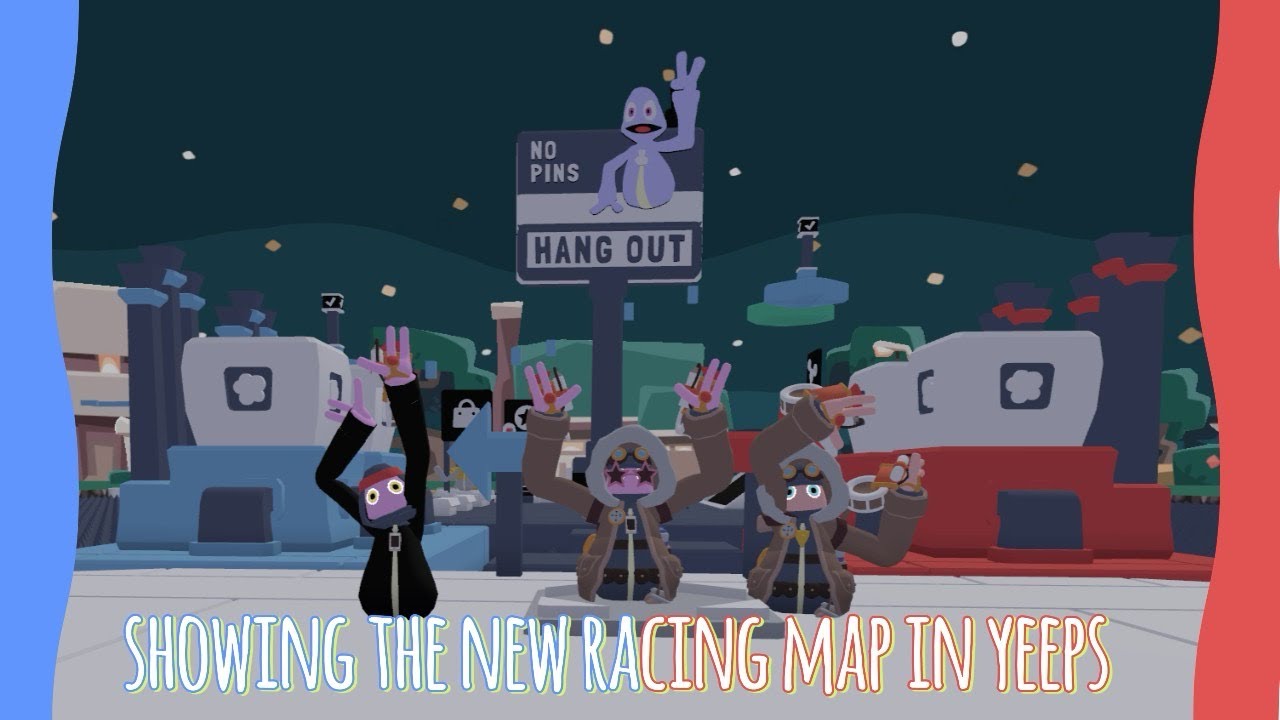 Showing the new racing map in yeeps - YouTube