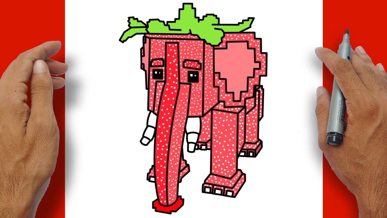 How to Draw STRAWBERRY ELEPHANT Easy Step-by-step | Steal a Brainrot ...