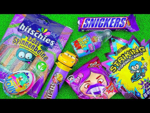Lots of Candies Pringles, Skittles, Snickers, Surprise Toys ASMR - YouTube
