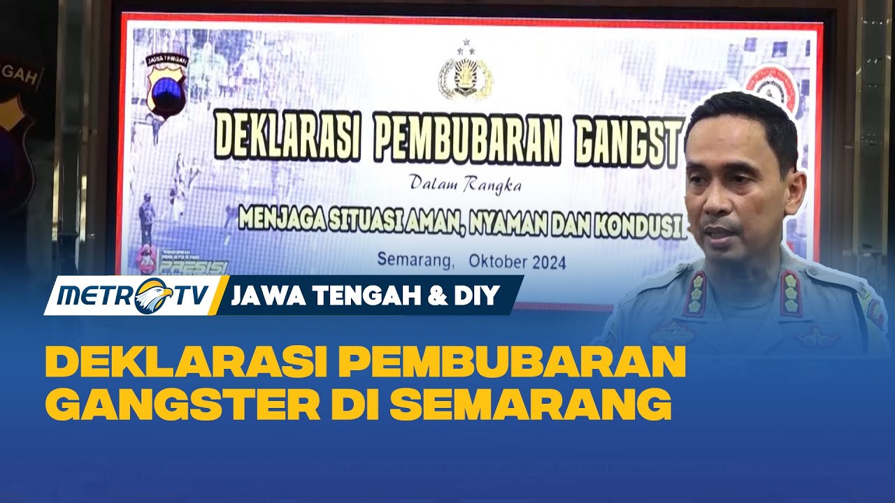 Polrestabes Semarang Gelar Deklarasi Pembubaran Gengster - YouTube