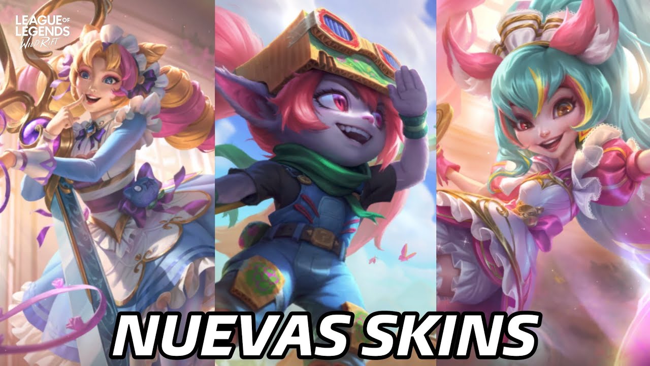 REACCIÓN A LAS NUEVAS SKINS DEL PARCHE 6.0 EN WILD RIFT 🤯 (MONERÍAS DE ...