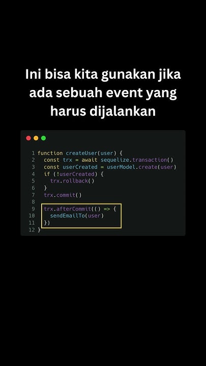 Aftercommit Di Sequelize Trending Coding Javascript Programming Tutorial Trend Typescript