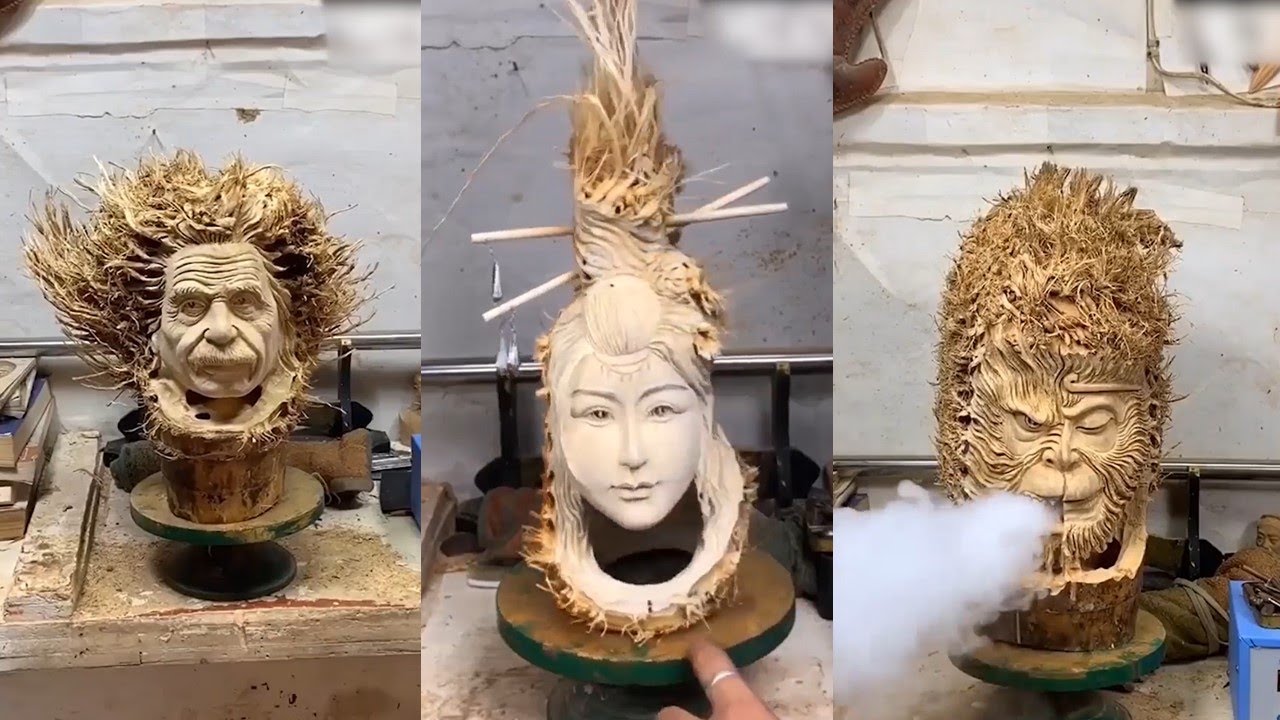 Sculpting from Tree Roots - YouTube