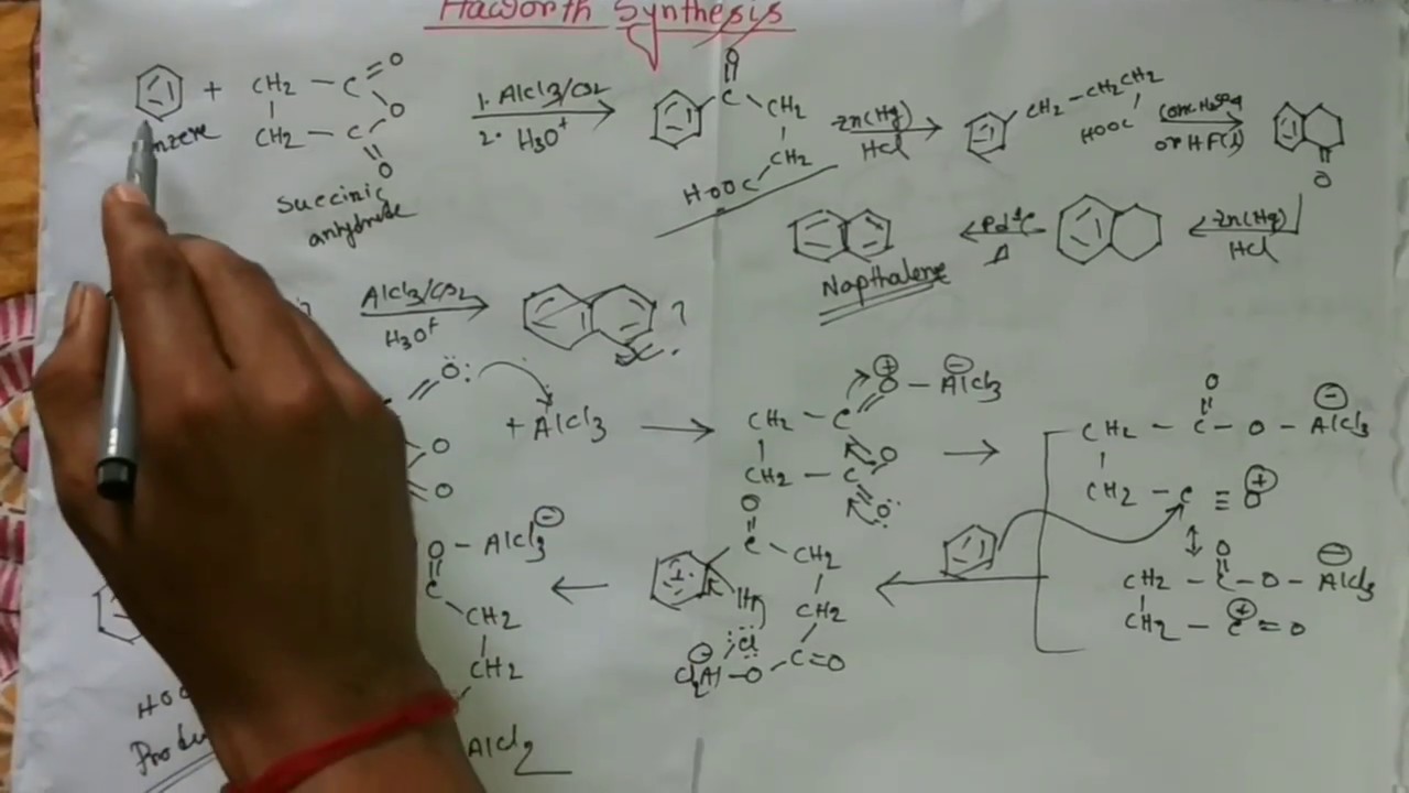 Haworth synthesis of napthalene mechanism |Aromatic electrophilic ...