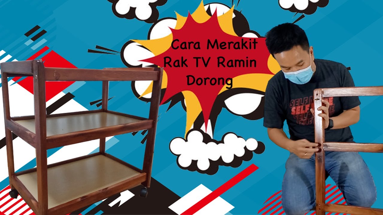 Unboxing dan Tutorial memasang Rak Dorong Ramin - Rak TV Dorong - Rak ...