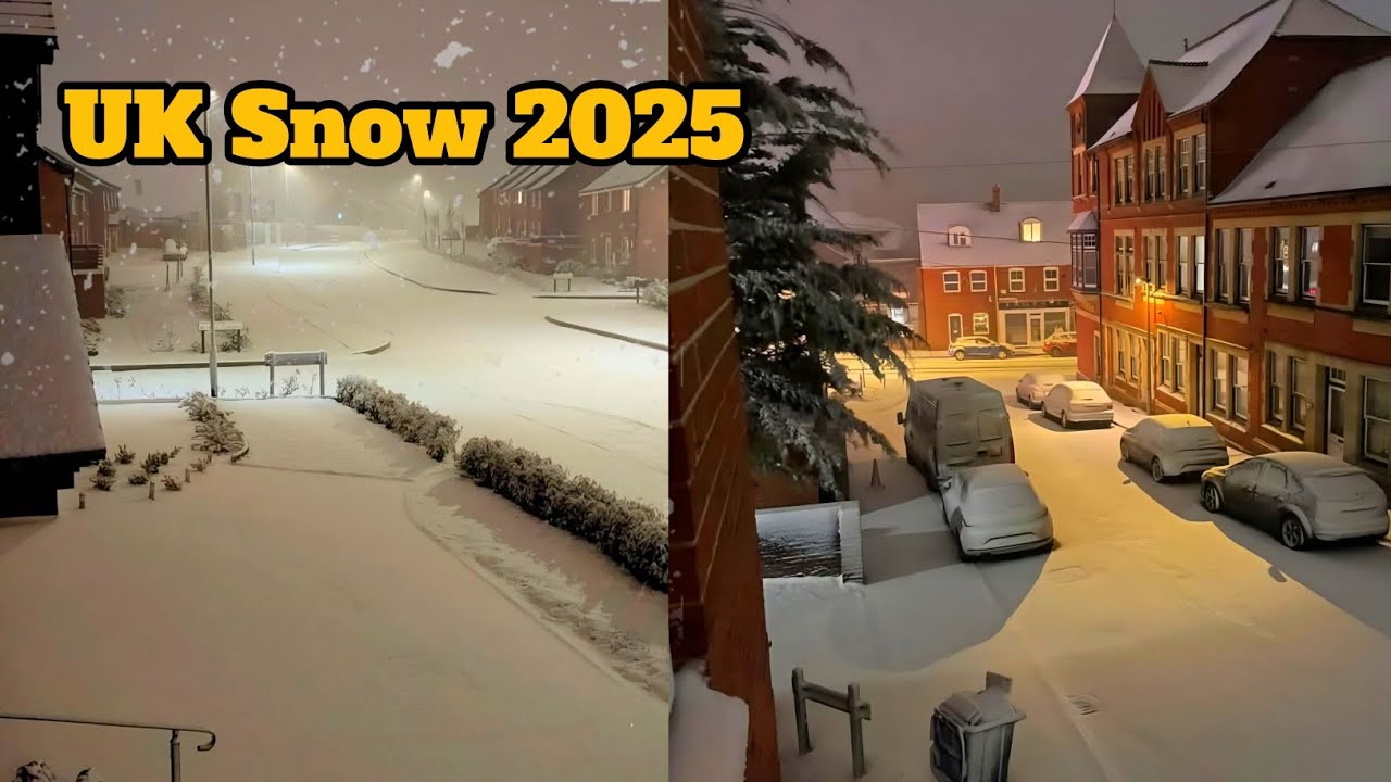First Snowfall of 2025 in the UK: London Covered in White | Snow in the ...