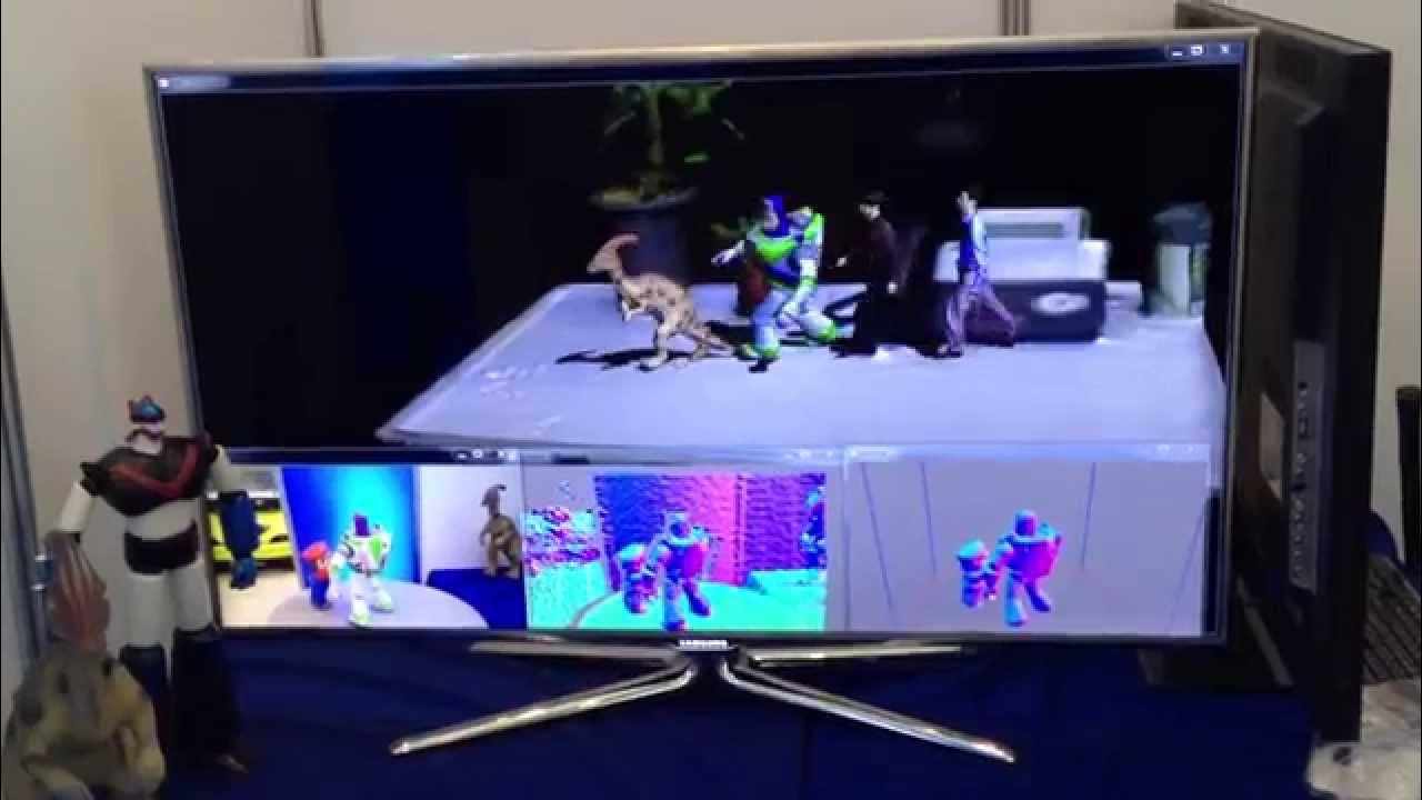 kinect fusion + texture mapping + animation - YouTube