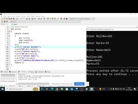 PPS & PF online session-5 | C language | Structure | Structure Array ...