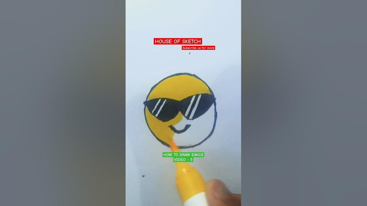 Cute Emoji Drawing | How to draw Emoji step by step | #drawing #sketch ...