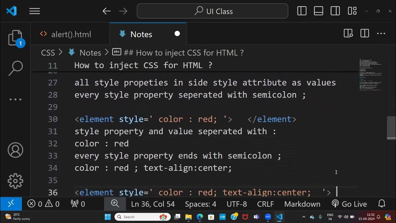 Css Types Inline Internal External Youtube