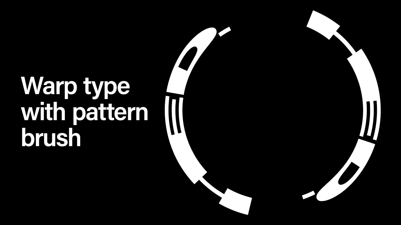 Warp typography with pattern brush in Illustrator - YouTube
