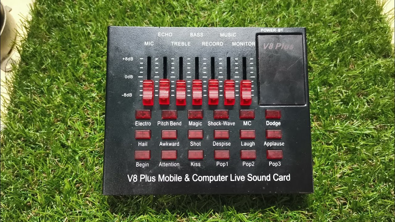 V8 Plus Mobile & Computer Live Sound Card การ์ดเสียงสำหรับไลฟ์สดหรือ ...