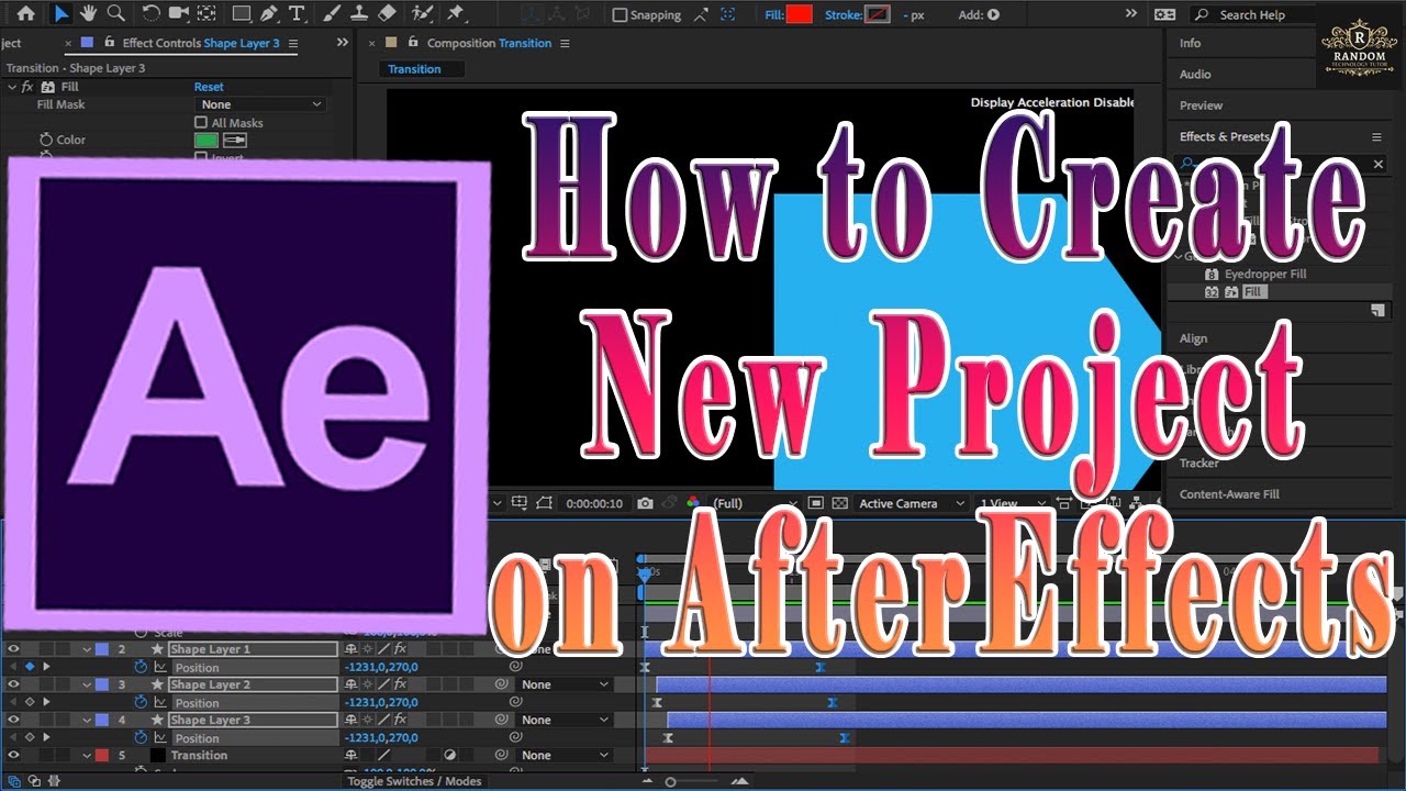 Create New Project on AfterEffects | AfterEffects Ultimate Guide | 136 ...