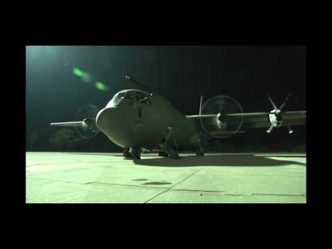 RAF C130 Hercules Drops Aid Into Iraq