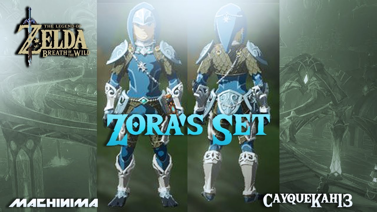 Zelda BOTW - Como Pegar a Armadura Zora Completa: Zora's Set - YouTube