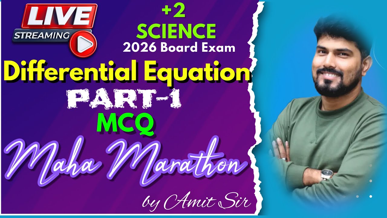 🔴 LIVE MCQ MAHA MARATHON 12th || Differential Equation // 28/12/2025 ...