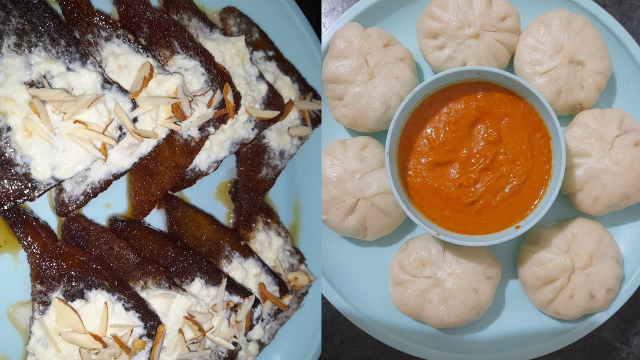 Veg bao buns momo and Shahi tukda. - YouTube