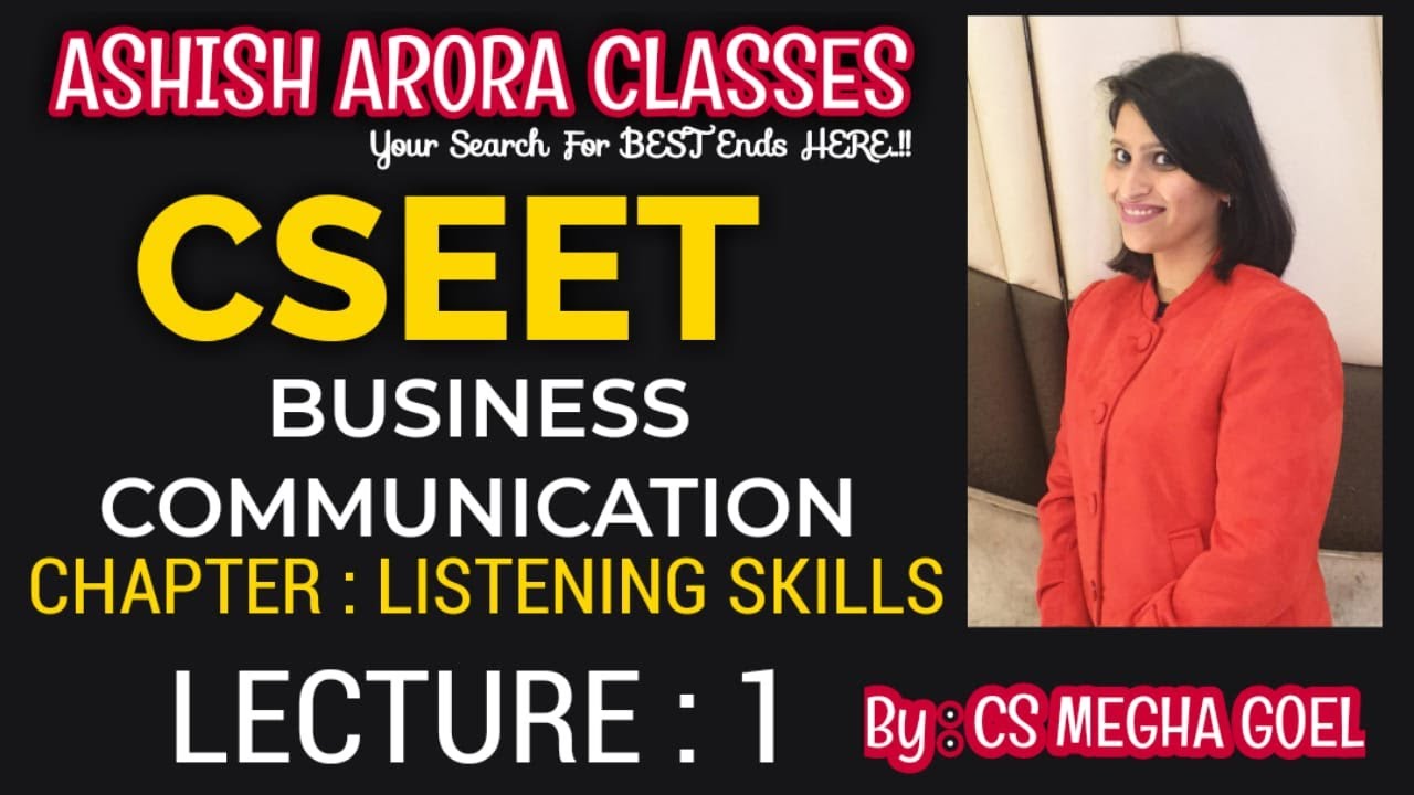 CSEET LIVE BATCH | BUSINESS COMMUNICATION | LISTENING SKILLS | CLASS ...