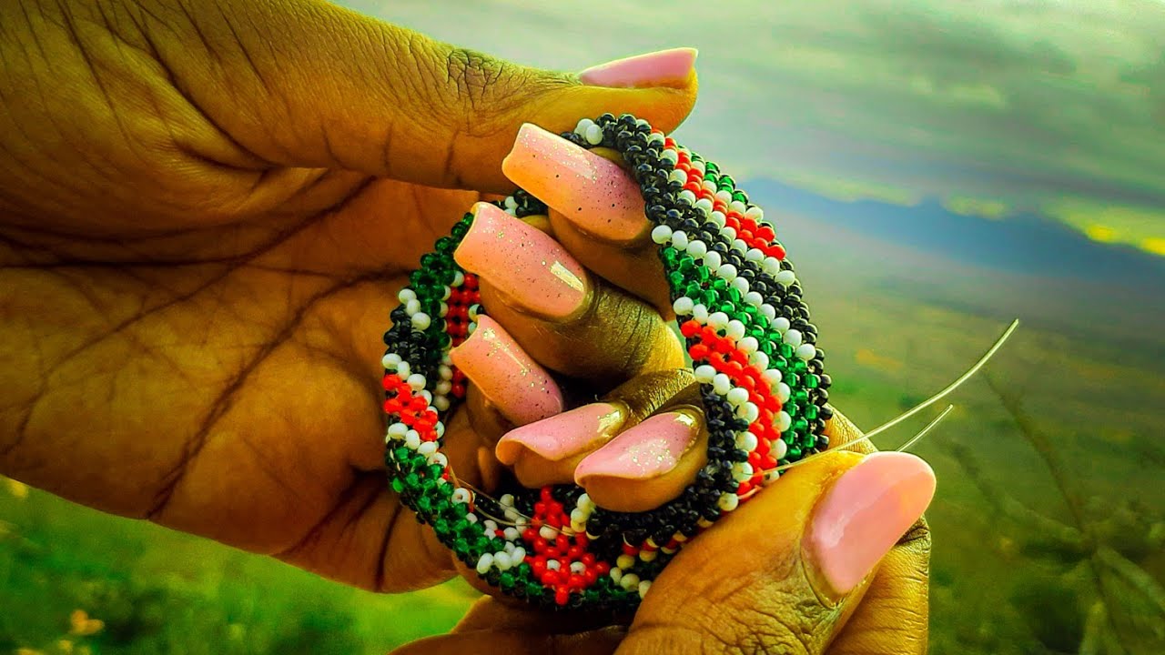 Double-Sided Beaded Kenyan Flag Bracelet 🇰🇪 | Friendship Design with ...