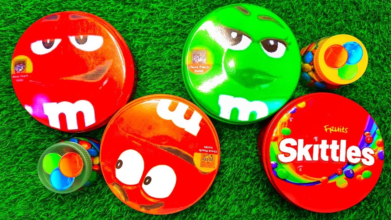 ASMR Most Popular candy | Some Lots of M&M box Unboxing with Skittles ...
