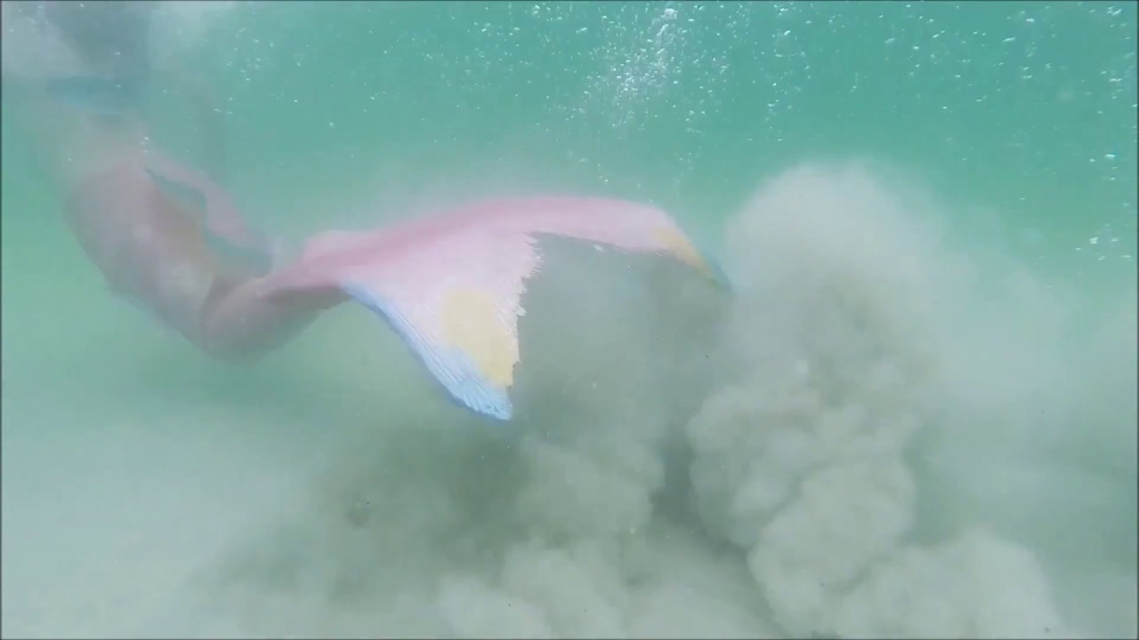 First Swim in a Mermaid Tail - YouTube