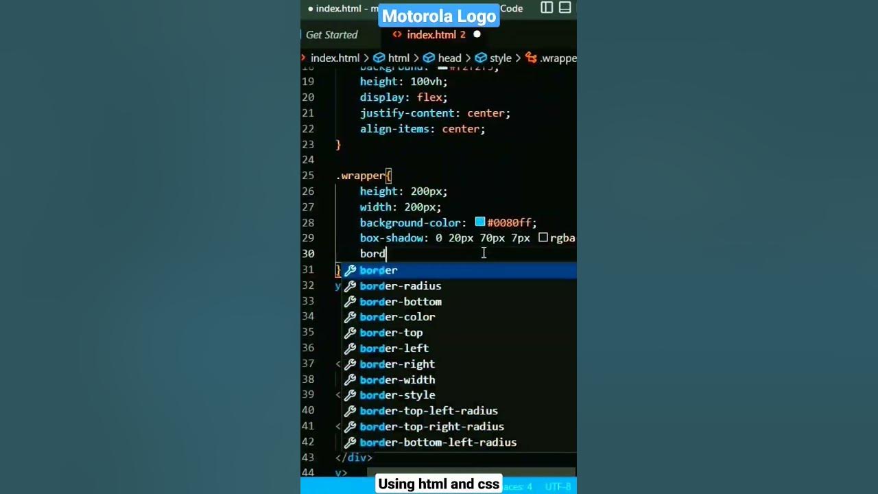 Motorola Logo Using Html Coding And Css Coding 🔥 Htmltutorial Csscourse Htmlprogramming