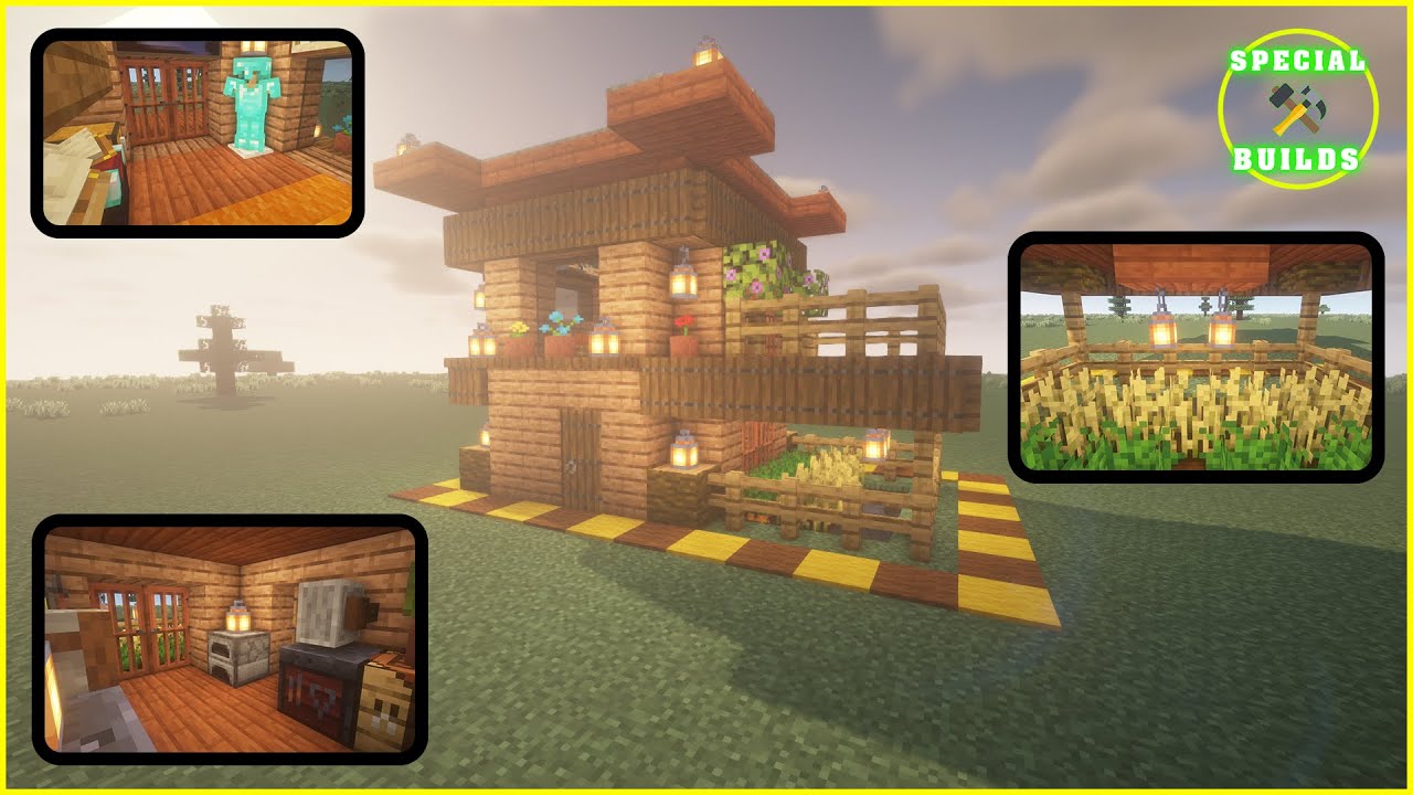 Minecraft | How To Build A Small Survival Modern House | TUTORIAL - YouTube