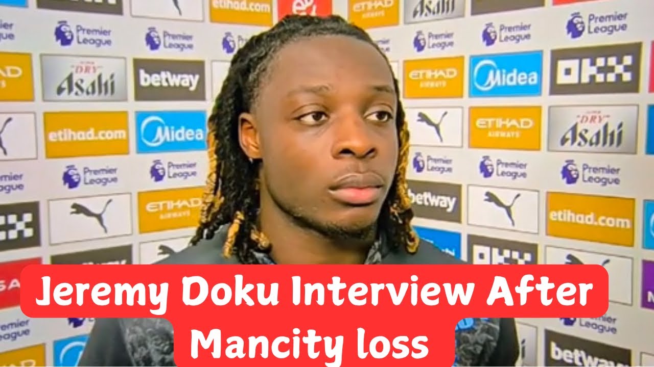 Jeremy Doku Post interview After 2:0 Mancity loss vs Liverpool - YouTube