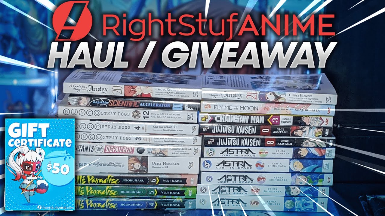 Right Stuf Anime $50 Giveaway! - February Manga Haul - YouTube