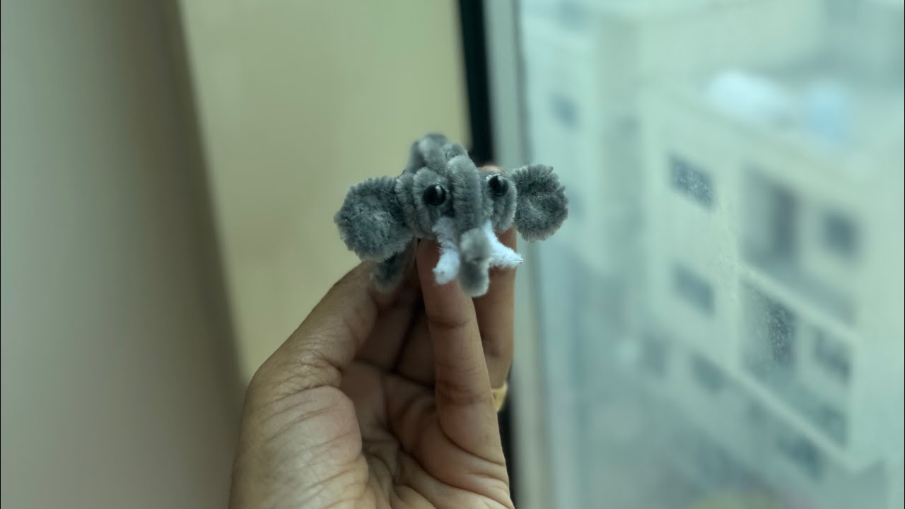 #elephant making 🐘 with pipe cleaner #diy - YouTube