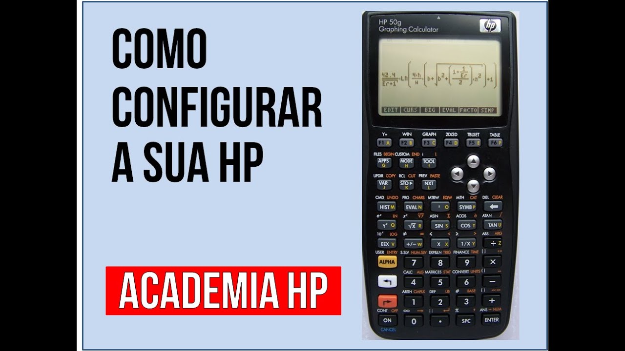 Como configurar a sua calculadora HP 50g - YouTube