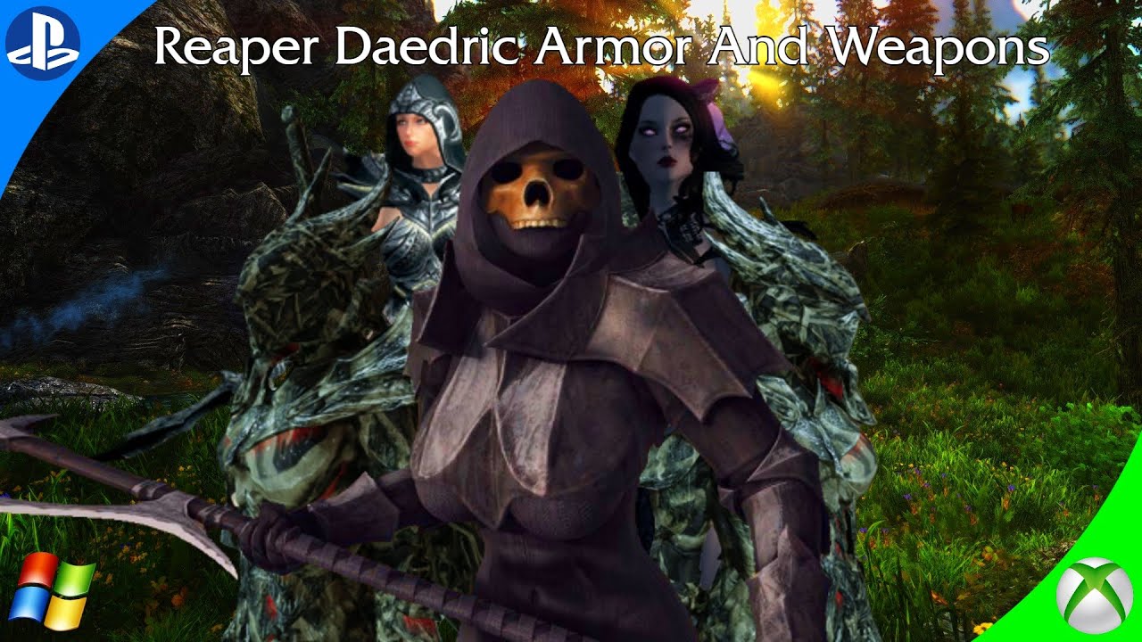 Skyrim Mod: Daedric Reaper Armor And Weapons V.2 (PS4/XBO1/PC) - YouTube
