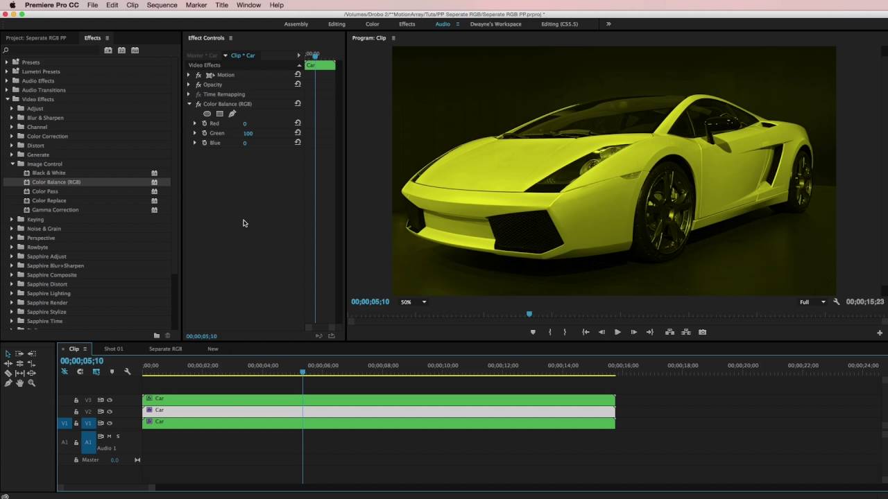 Premiere Pro Separate RGB Tutorial - YouTube