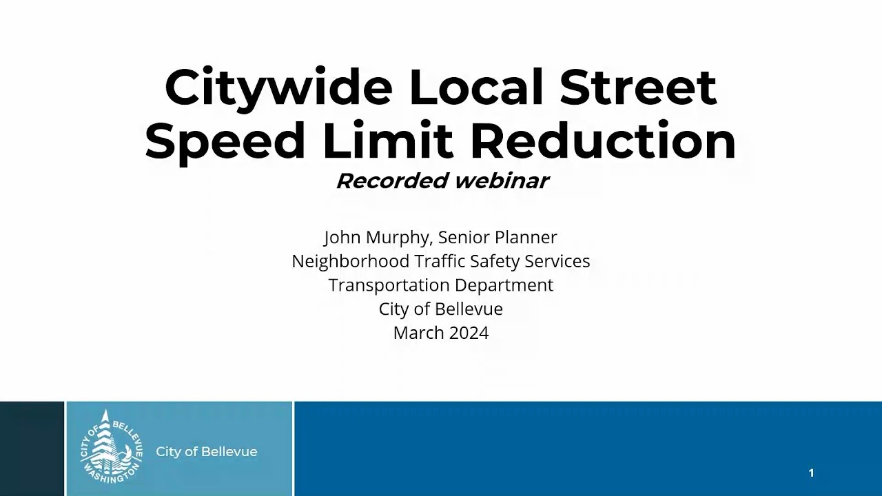 Local speed limit reductions - YouTube