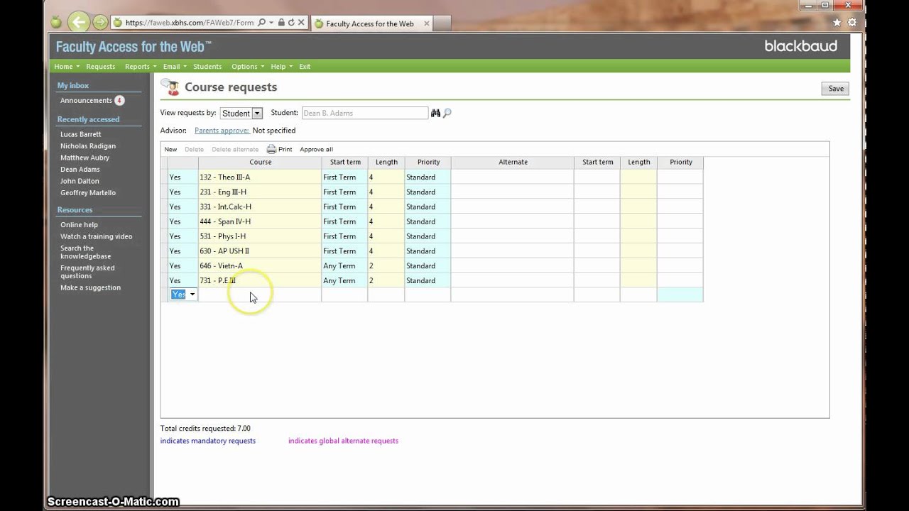 how to change a students course level in faweb.avi - YouTube