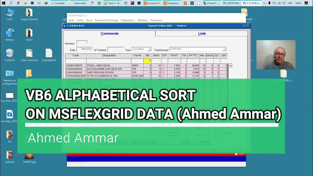 VB6 Alphabetical Sort on MSFlexGrid data (Ahmed Ammar) - YouTube