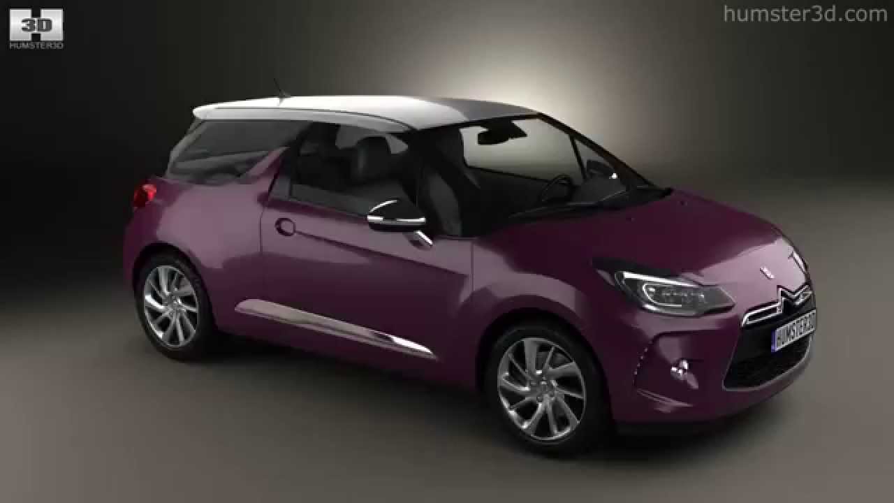 Citroen DS3 convertible 2014 by 3D model store Humster3D.com - YouTube