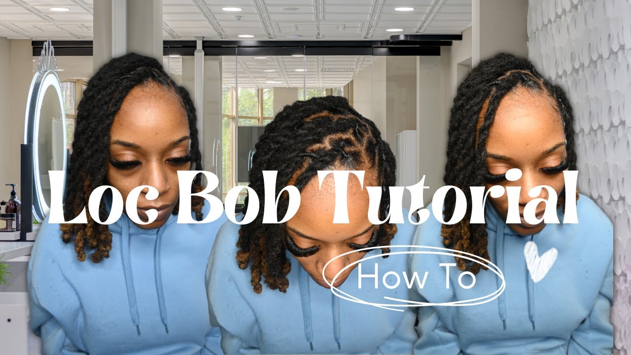 LOC BOB TUTORIAL | Style on Shoulder Length Locs | Easy How To - YouTube