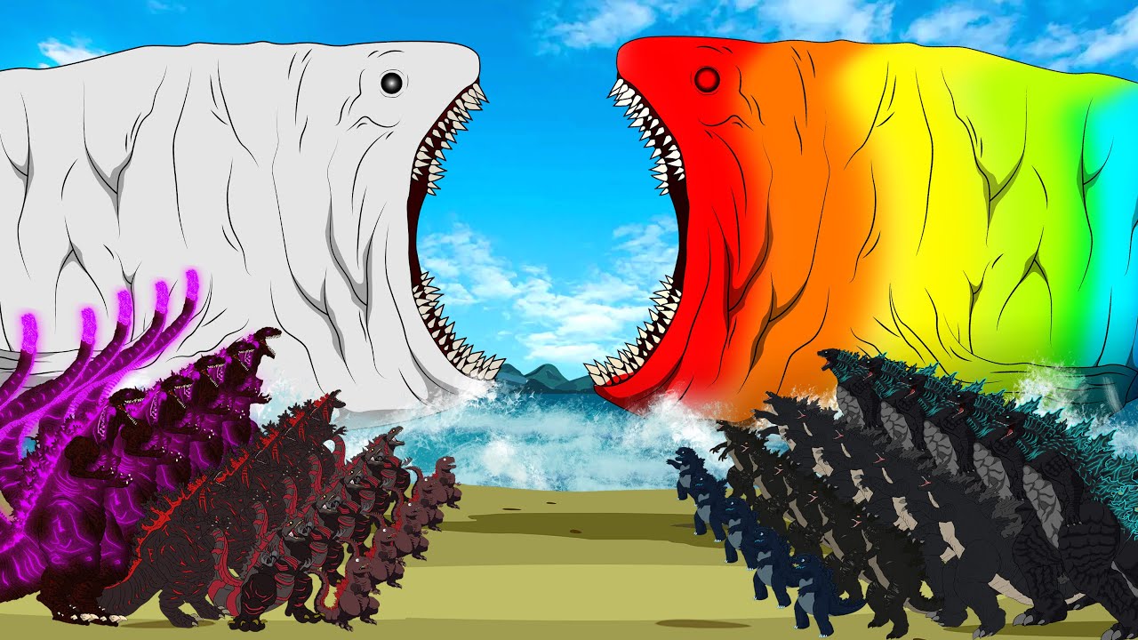 TEAM BLOOP, SHIN GODZILLA vs TEAM BLOOP RAINBOW, GODZILLA |Monsters ...