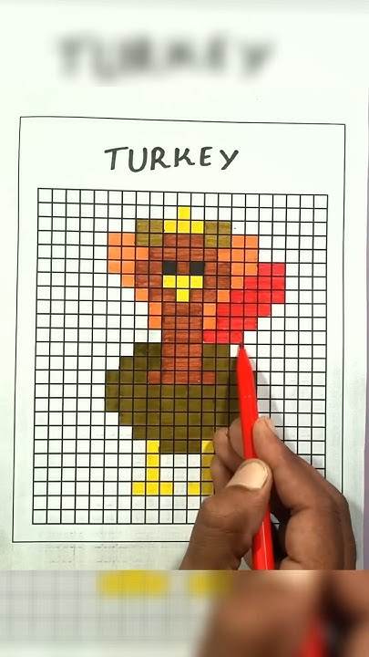 Thanksgiving Turkey | Turkey Pixel Art | November Turkey Drawing ...